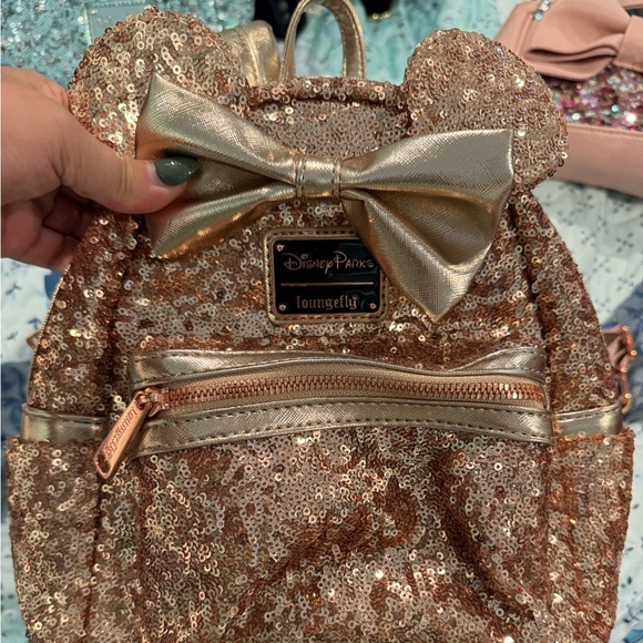 Loungefly | Bags | Disney Parks X Loungefly Rose Gold Backpack | Poshmark